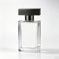 China Factory Wholesale Multi‑Layer Stacked Rectangular Zamac Perfume Cap Horizontal Slab Design Metal Perfume Bottle Cover Custom Logo OEM for sale