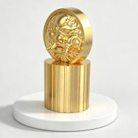 China Custom Any Shape Zamac Zinc Alloy Perfume Cap | Embossed Beast Face Luxury Metal Perfume Bottle Lid for sale