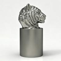 China Tiger Head Zamac Zinc Alloy Perfume Cap | Luxury Animal Sculpture Bottle Lid for sale