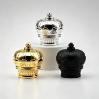 China Source Factory Luxury Crown Shape Hollow Carved Zinc Alloy Perfume Cap FEA15 Fit Vintage Embossed Zamac Perfume Bottle Lid Multi‑Color Electroplating Custom Logo OEM ODM for sale