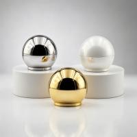 China Source Factory Glossy Hemisphere Spherical Zinc Alloy Perfume Cap FEA15 Fit Smooth Round Zamac Perfume Bottle Lid Gold Silver White Multi‑Color Plating Custom Logo OEM ODM for sale