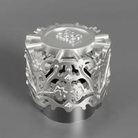 China European Luxury Floral Hollow Out Zamac Perfume Cap Ornate Flower Carving Engravable Top FEA15 Mouth Zinc Alloy Perfume Cover Custom Logo Source Factory for sale