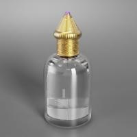 China Exotic Vintage Castle Style Zamac Perfume Cap Onion Dome Shape Embossed Floral‑Snowflake Texture With Inlaid Pearl FEA15 Mouth Zinc Alloy Perfume Cover Antique Gold Plating Custom Logo Source Factory for sale