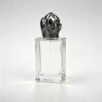 China Luxury FEA15 Perfume Bottle Cap Zinc Alloy 3D Embossed Floral Bud Top Electroplated Fragrance Bottle Lid Custom Zamac Perfume Cap for sale