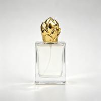 China Luxury FEA15 Perfume Bottle Cap Zinc Alloy 3D Embossed Floral Bud Top Electroplated Fragrance Bottle Lid Custom Zamac Perfume Cap for sale