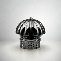 China FEA15 Zinc Alloy Perfume Cap Fluted Dome With Embossed Base Electroplated Perfume Bottle Cover Custom Logo Zamac perfume Cap for sale