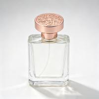 China Luxury FEA15 Perfume Bottle Cap Zinc Alloy Round Flat Cap With Embossed Carved Pattern Electroplated Fragrance Lid Custom Zamac perfume Cap for sale