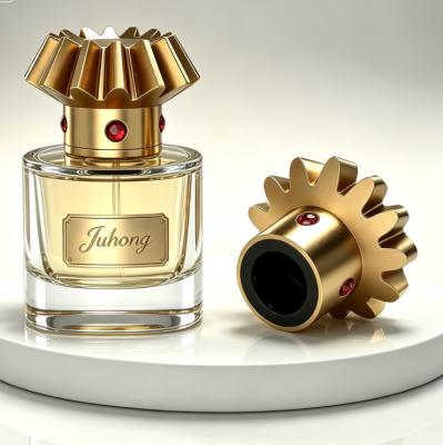 China Magnetic Gear‑Shaped Zamac Perfume Cap for sale