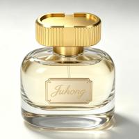 China Luxury Square Clear Glass Perfume Bottle With 3D Embossed Clock Tower Gold Zamac Cap, Thick Base Empty Fragrance Spray Bottle, Custom Metal Logo Glass Perfume Container for sale