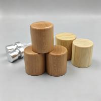 China Cylindrical Wooden Bottle Cap Custom Engraved Logo Natural Wood Lid For Perfume Cosmetic Bottle OEM Wholesale for sale
