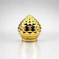 China Luxury Zamac Perfume Caps FEA15 Various Shapes Crown Teardrop Square Zinc Alloy Perfume Bottle Lid Custom Logo Electroplated Gold Silver Black OEM ODM for sale