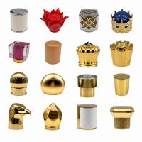China Existing Mold Wholesale Zinc Alloy Perfumes Lid Custom Logo Luxury Zamac Perfume Bottle Cap FEA15 Perfume Cap With Insert Magnetic Perfume Cap Custom Perfume Lid and Bottle for sale