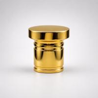 China Gold Polished Zamac Perfume Cap for High-end Fragrance Bottle with Pump  Zinc Alloy  Cover Magnetic Perfume Bottle Cap for sale