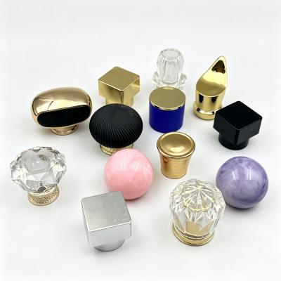 China FEA15 ABS Plastic Perfume Caps Collection Square Ball  Shaped Perfume Bottle Cover Multi Finish for Perfume Glass Bottle Plastic Cap for sale
