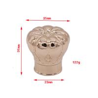 China Luxury Zamak Crown Cap for FEA 15 Glass Bottle Neck 23x35mm Gold Custom for sale