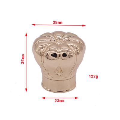 China Luxury Zamak Crown Cap for FEA 15 Glass Bottle Neck 23x35mm Gold Custom for sale