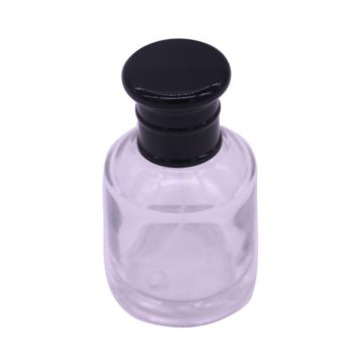China Zinc Alloy Zamak Perfume Cap 27x30x34mm Black Thread for Custom Metal Bottle for sale