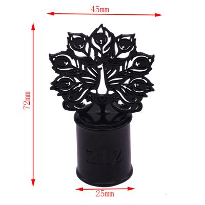 China Zinc Alloy Peacock Perfume Cap 25x45x72mm Gold Custom Metal Bottle Cap for EAF15 Glass for sale