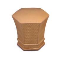 China Die Cast Flower Shape Metal Perfume Cap 24x31.2mm Gold Color Custom Bottle Caps for sale