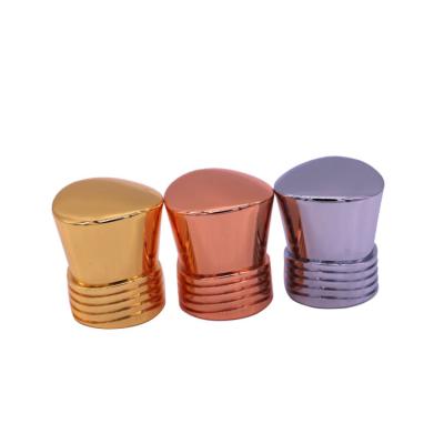 China Zinc Alloy Perfume Bottle Caps 28x37mm for FEA15 Neck Custom Colors Gold for sale