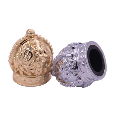 China Gold Crown Zinc Alloy Perfume Bottle Caps 30×42mm Magnetic Closure for Decorative Bottles - Custom Colors Available for sale