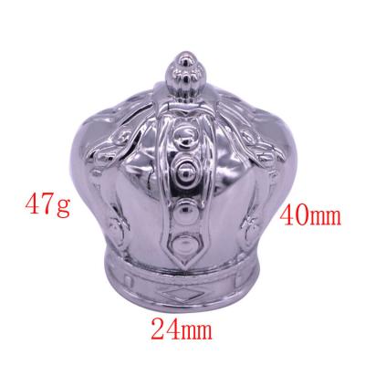China Zinc Alloy Crown Perfume Bottle Cap 24x40mm Custom Design High-End Luxury for sale