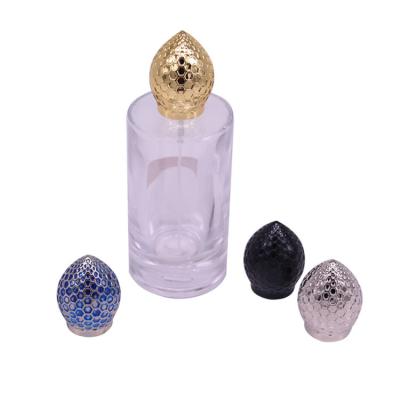 China Custom Zamak Perfume Caps 25mm Zinc Alloy Twist Off Bottle Caps for Luxury Perfume Bottles for sale