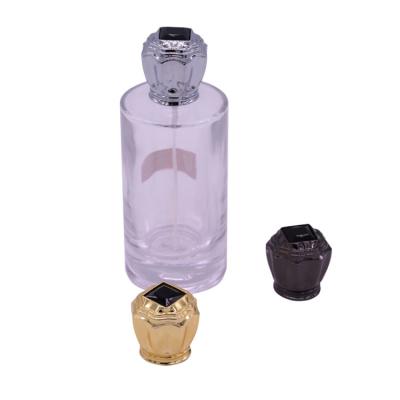 China Custom Zamak Perfume Bottle Caps 23mm x 33mm Zinc Alloy Crystal Top Fancy Design for sale