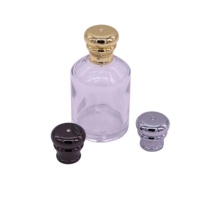 China Zinc Alloy Perfume Cap 23x32mm Black Plastic Spray Cap for FEA 15 Bottle Custom for sale