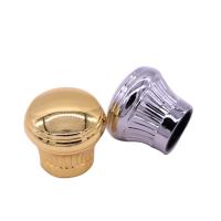 China Zinc Alloy Perfume Cap Round Top Golden for 18mm Sprayer 23mm x 31mm for sale