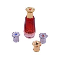 China Zinc Alloy Perfume Bottle Cap 25x34mm Custom Design Diamond Shape Luxury Lid for sale