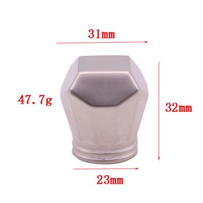 China Custom Zamac Irregular Perfume Bottle Caps 31x32mm Zinc Alloy Lids for sale