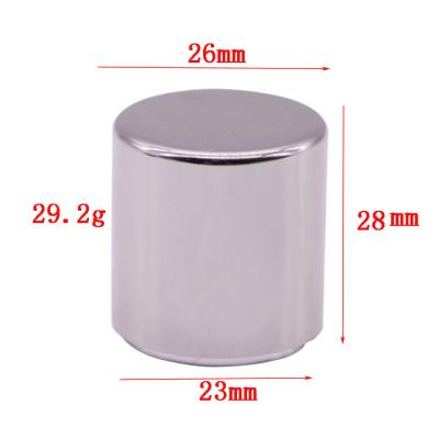 China Custom Zamac Magnetic Perfume Bottle Cover 26mm x 28mm OEM ODM for sale