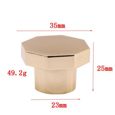 China 35x25mm Octagonal Magnetic Screw ZAMAC Perfume Cap - Custom Luxury Bottle Tops with 49.2g Weight for sale
