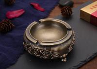 China Custom Zinc Alloy Decorative Ashtray 149.5mm with Chinese Folk Art Design - Promotional Metal Gift for sale