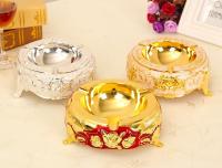 China 5.0mm Thickness Custom Zinc Alloy Antique Plating Ashtray with OEM Logo Options and 24-Piece Carton Packaging for sale