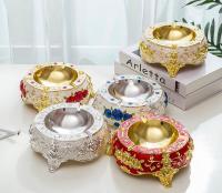 China Custom Zinc Alloy Ashtray with Etching & Edge Cutting - Multiple Plating Options & Custom Sizes for sale