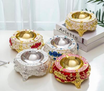 China Custom Zinc Alloy Ashtray with Etching & Edge Cutting - Multiple Plating Options & Custom Sizes for sale