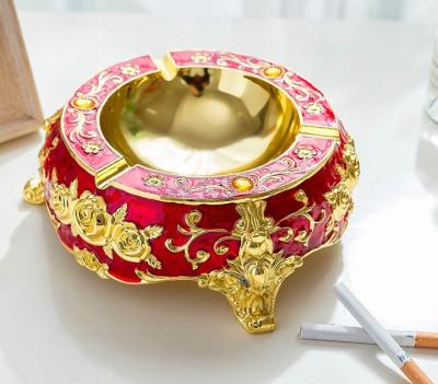 China Custom 149.5mm Zinc Alloy Laser Engraved Ashtray for Souvenirs & Promotional Gifts for sale
