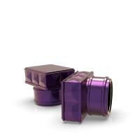 China Zinc Alloy Zamak Perfume Caps for 15mm Necks Electroplate Square Bottle Stoppers for sale