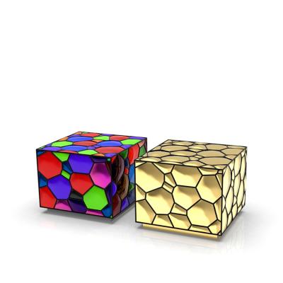 China 15mm FEA Zinc Alloy Perfume Cap 25.5×37.5mm Square Design with Custom Plating and Logo Engraving for sale