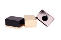 China Zamac Rectangle Perfume Bottle Cap 56x30x55mm with Plastic Insert Custom Color for sale