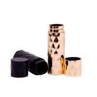 China Cylindrical Zinc Alloy Perfume Bottle Caps 90mm x 26mm for 10ml Bottles - Custom Golden Finish Luxury Packaging for sale