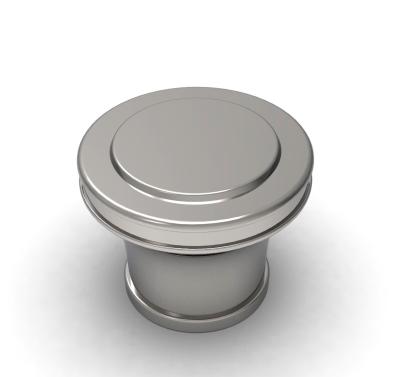 China Shape Customized 15mm Bottle Neck Electroplate Zamac Perfume Cap for sale