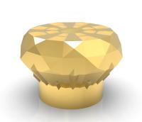 China Hanging Plating Zamak Perfume Caps 28*28*42.5mm for sale