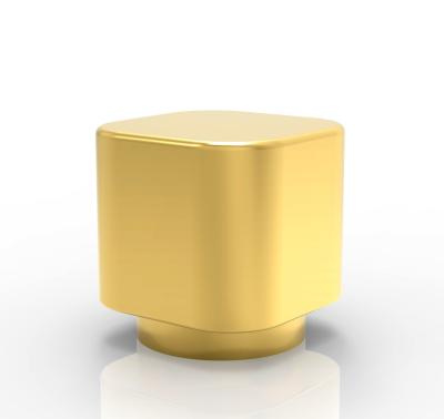 China Custom Gold Zamak Perfume Bottle Caps for FEA15 Neck Eco-Friendly Zinc Alloy for sale