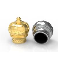 China Zinc Alloy Zamak Perfume Bottle Cover Custom Crown Shaped 37x31mm for sale