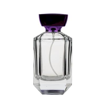 China Custom Luxury Clear Glass Perfume Bottle 30ml-120ml Capacity with Free Logo Design and Multiple Finishing Options for sale