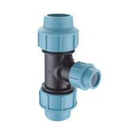 China Water Pipe Fittings HDPE Fittings DN 110 PP Compression Fitting for Blue Water Supply for sale