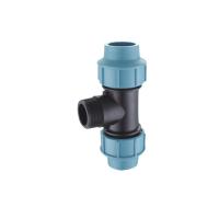 China Water Pipe Fittings HDPE Fittings DN 110 PP Compression Fitting for Blue Water Supply for sale